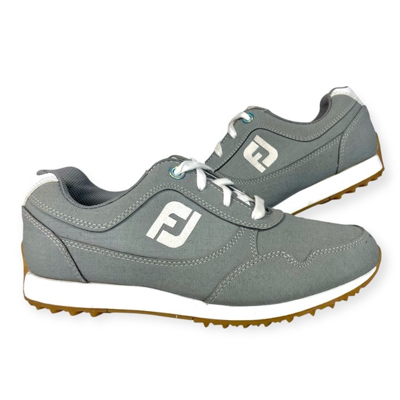FootJoy | Shoes | Footjoy Fj 92385 Gray Retro Golf Spikeless Sneakers ...